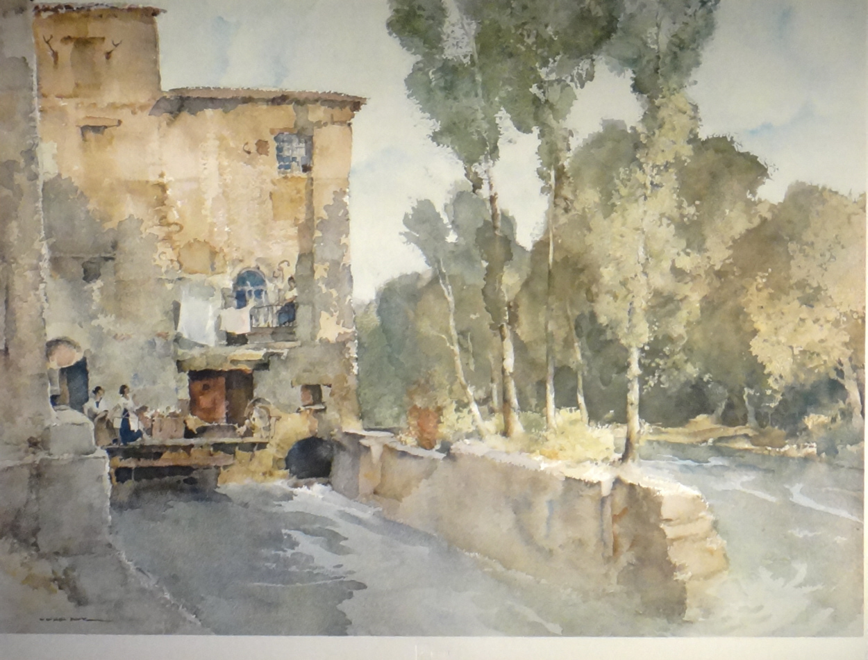 Sir William Russell Flint, france, mill, barbaste